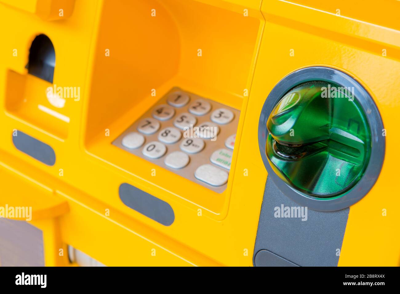 ATM bank cash machine built into wall Stock Photo - Alamy