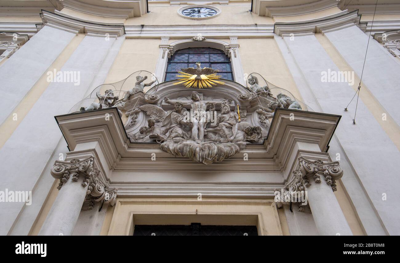 Vienna, Austria. The Trinity Church of the Minorites known as the White ...