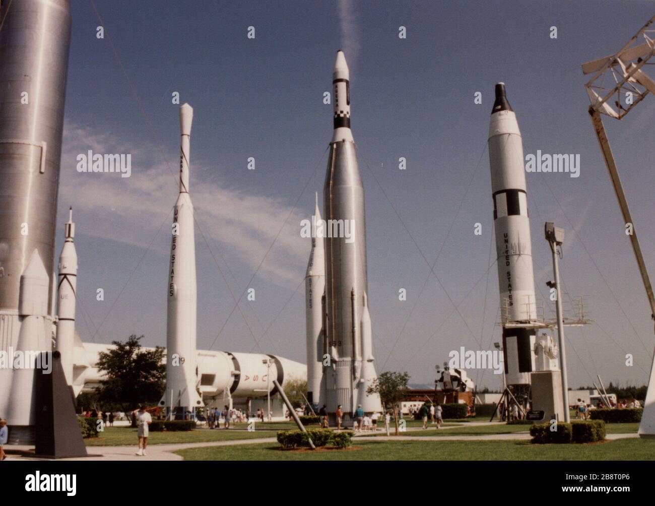 Rocket garden at the nasa kennedy space center visitor complex hi-res ...