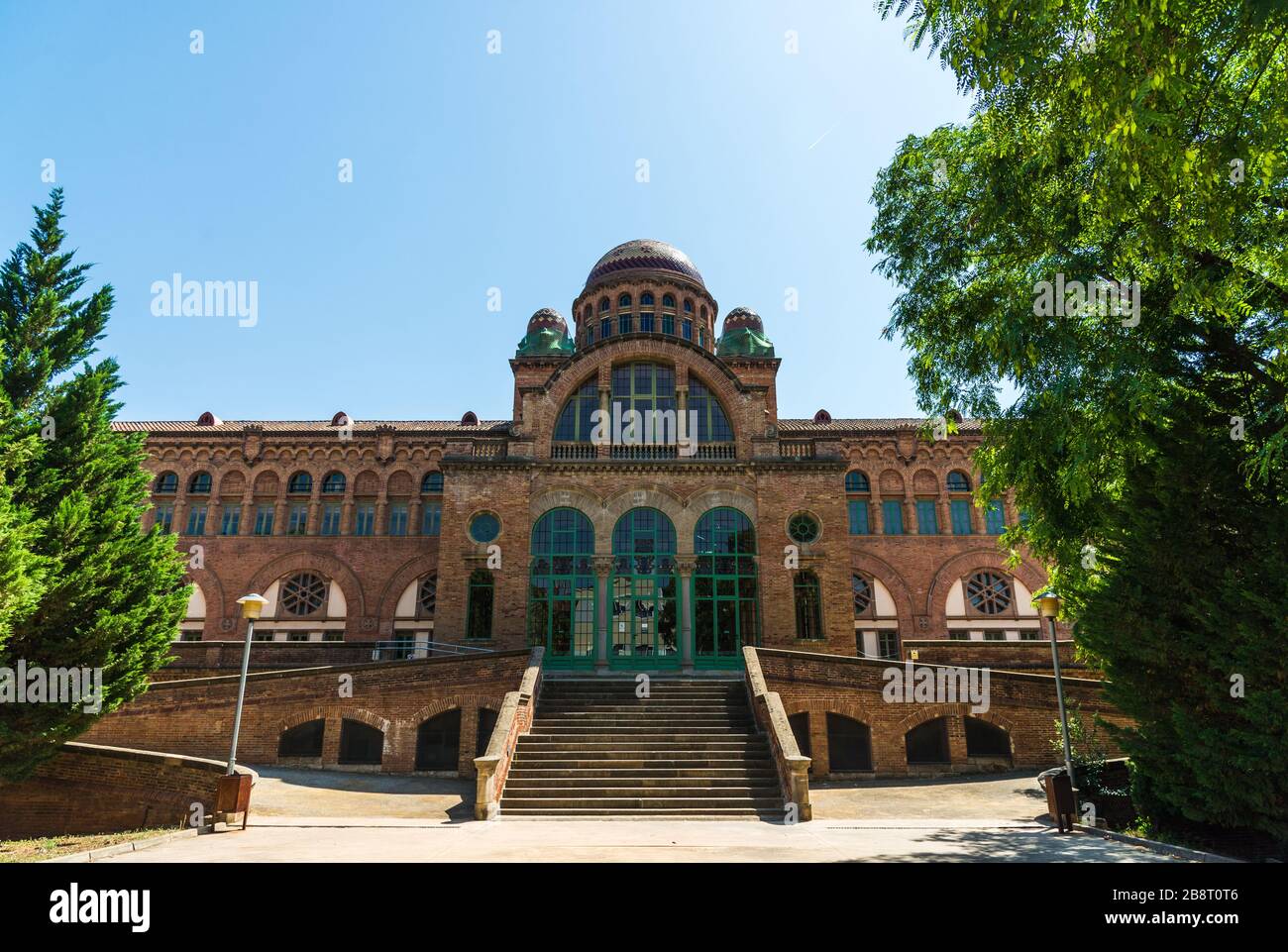 Complex of buildings of Hospital Sant Pau, modernism architecture, in ...