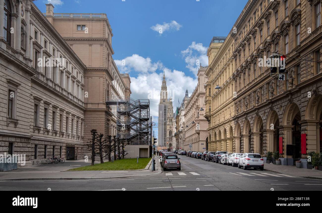VIENNA, AUSTRIA. The Wiener Rathaus - City Hall in Wien. Town hall in ...