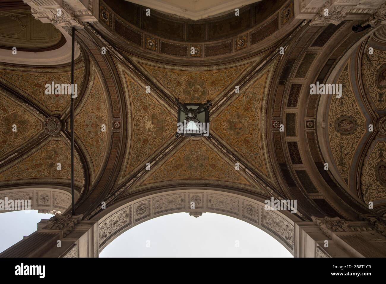 VIENNA, AUSTRIA. Arched vaults of a building in Vienna near the Town ...