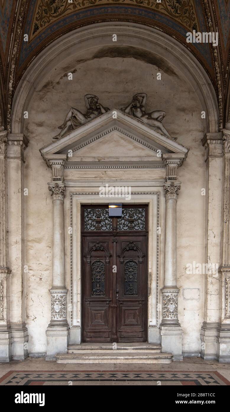 Door of a historical building in the old town of Vienna, Austria ...