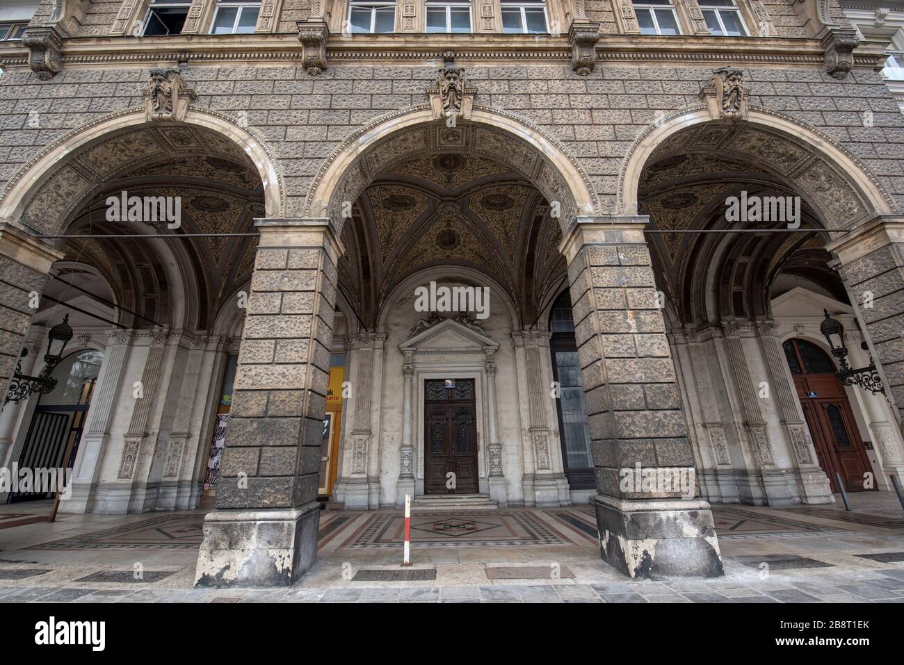 VIENNA, AUSTRIA. Arched vaults of a building in Vienna near the Town ...