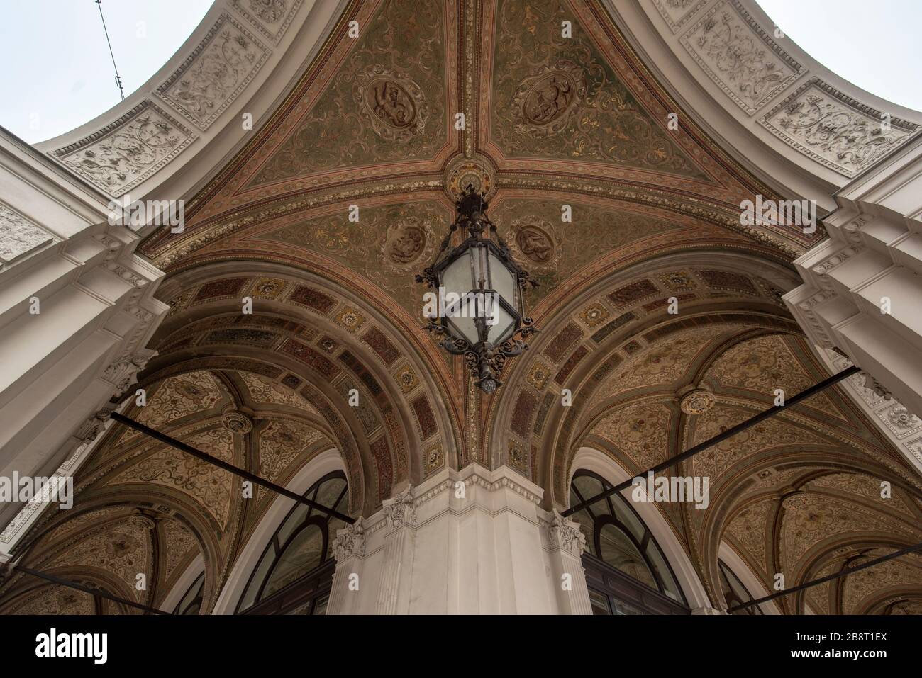 VIENNA, AUSTRIA. Arched vaults of a building in Vienna near the Town ...