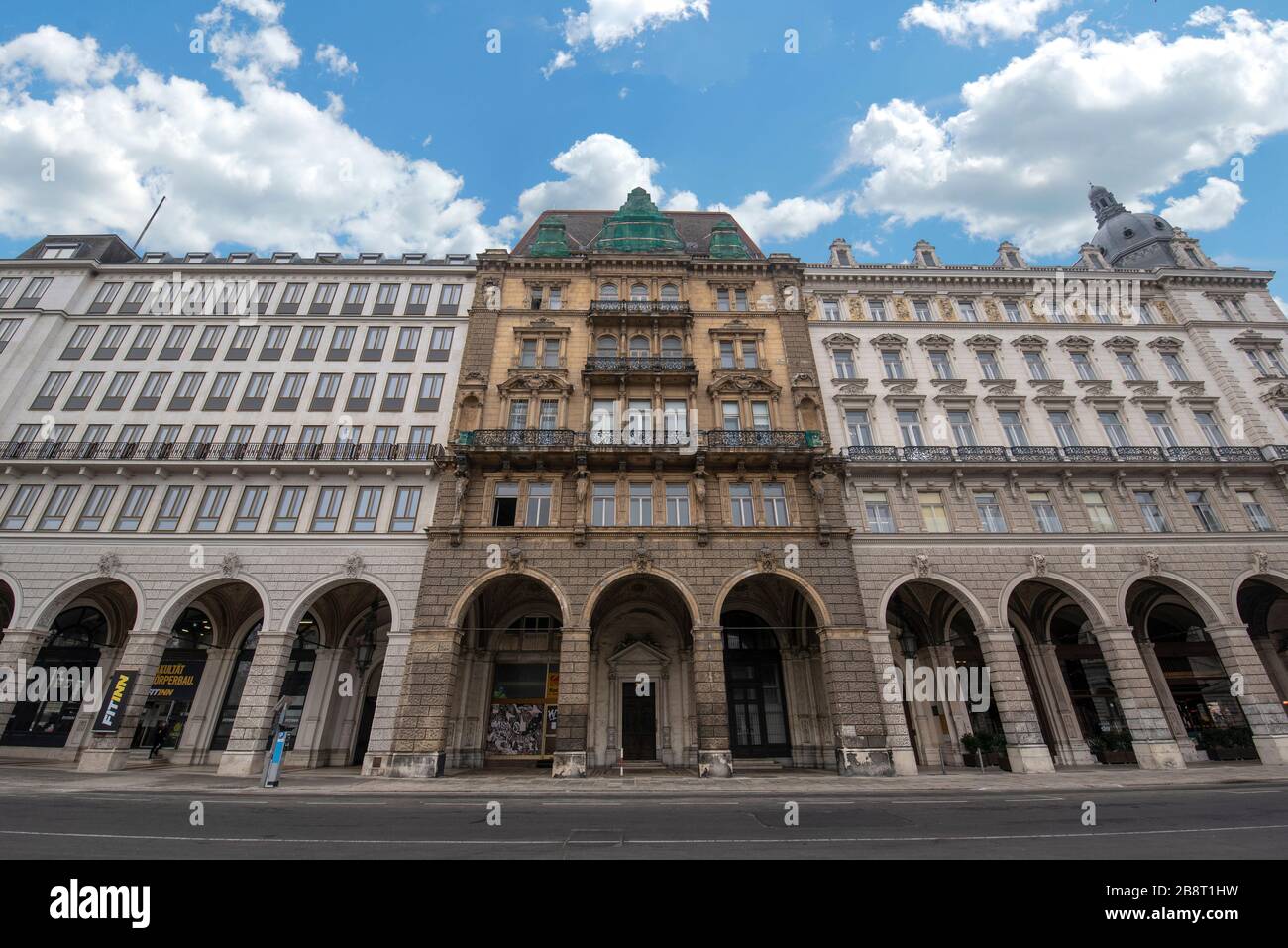 Vienna, Austria. Facade of a historical building in the old town of ...