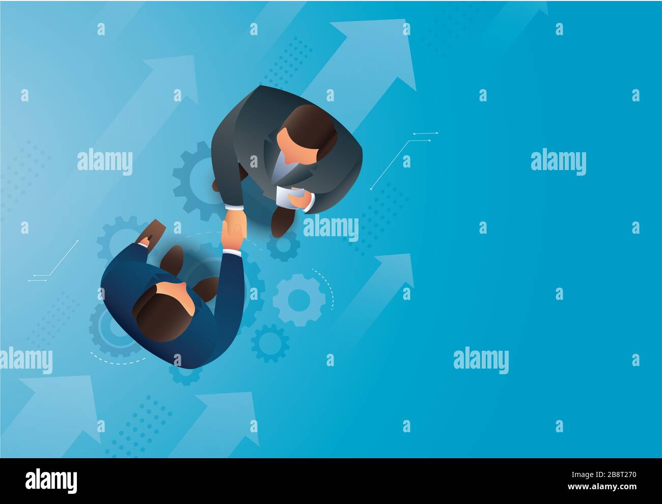Concept cartoon illustration company partners hi-res stock photography ...