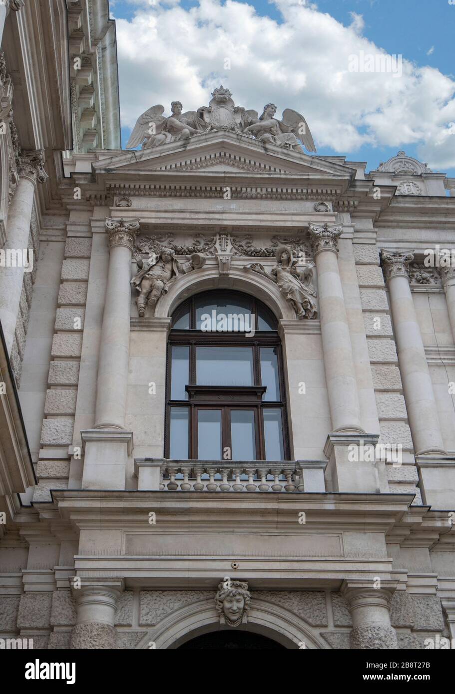 Vienna, Austria. Facade of historic Burgtheater (Imperial Court Theatre ...