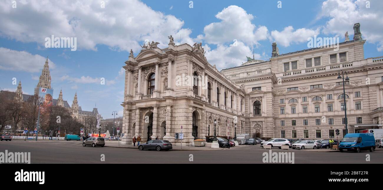 Vienna, Austria. Facade of historic Burgtheater (Imperial Court Theatre ...