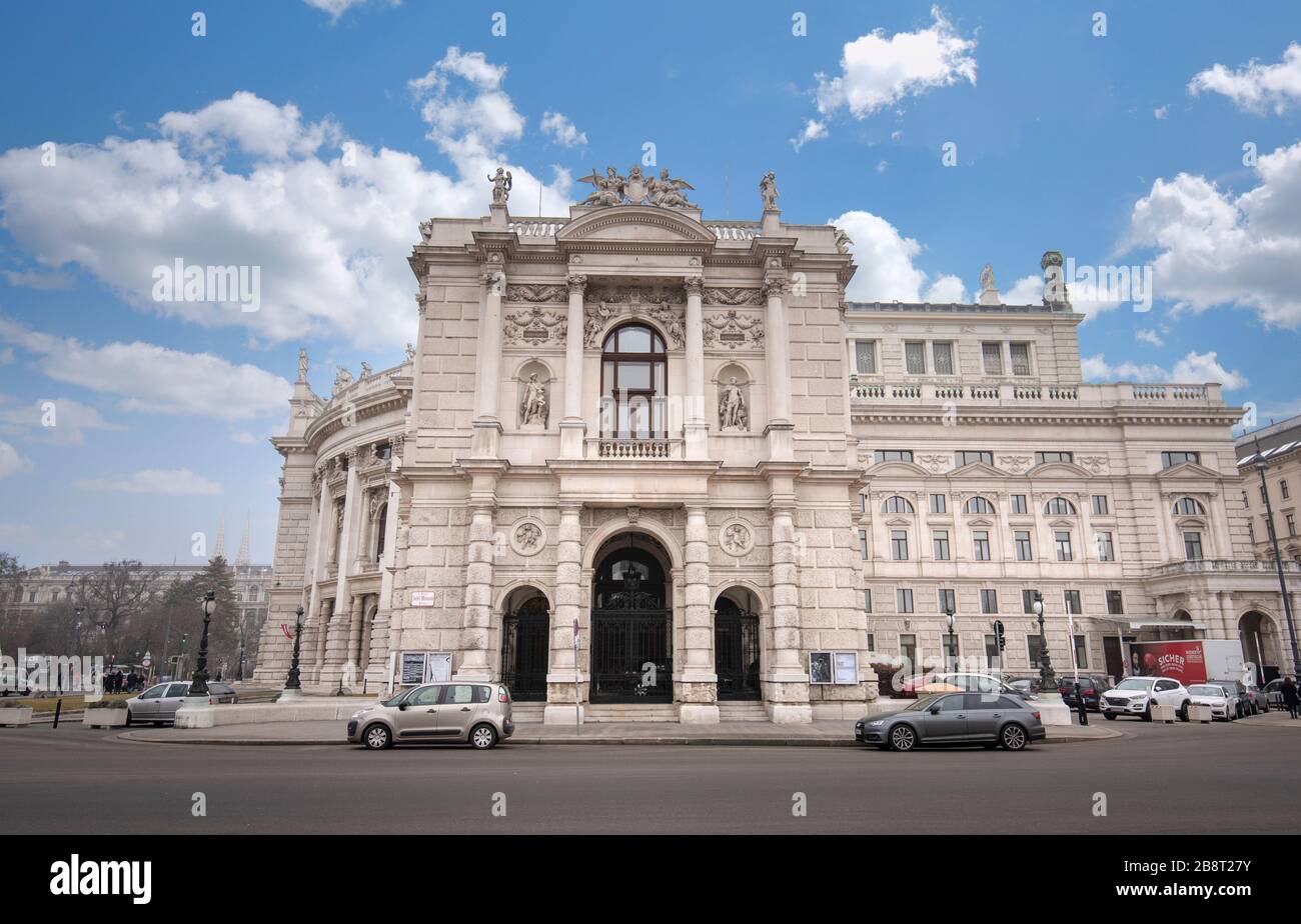 Vienna, Austria. Facade of historic Burgtheater (Imperial Court Theatre ...