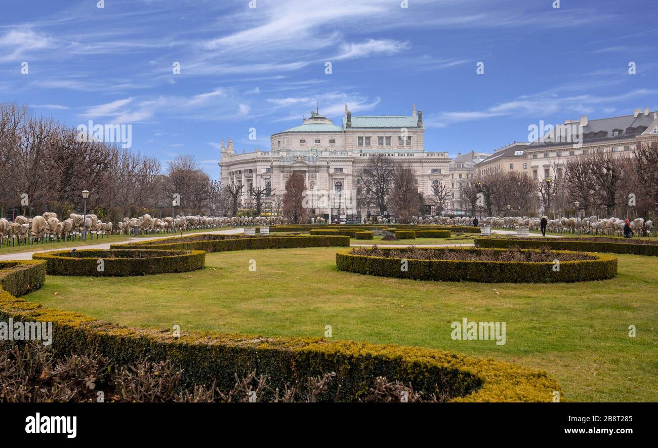 Vienna, Austria. Facade of historic Burgtheater (Imperial Court Theatre ...