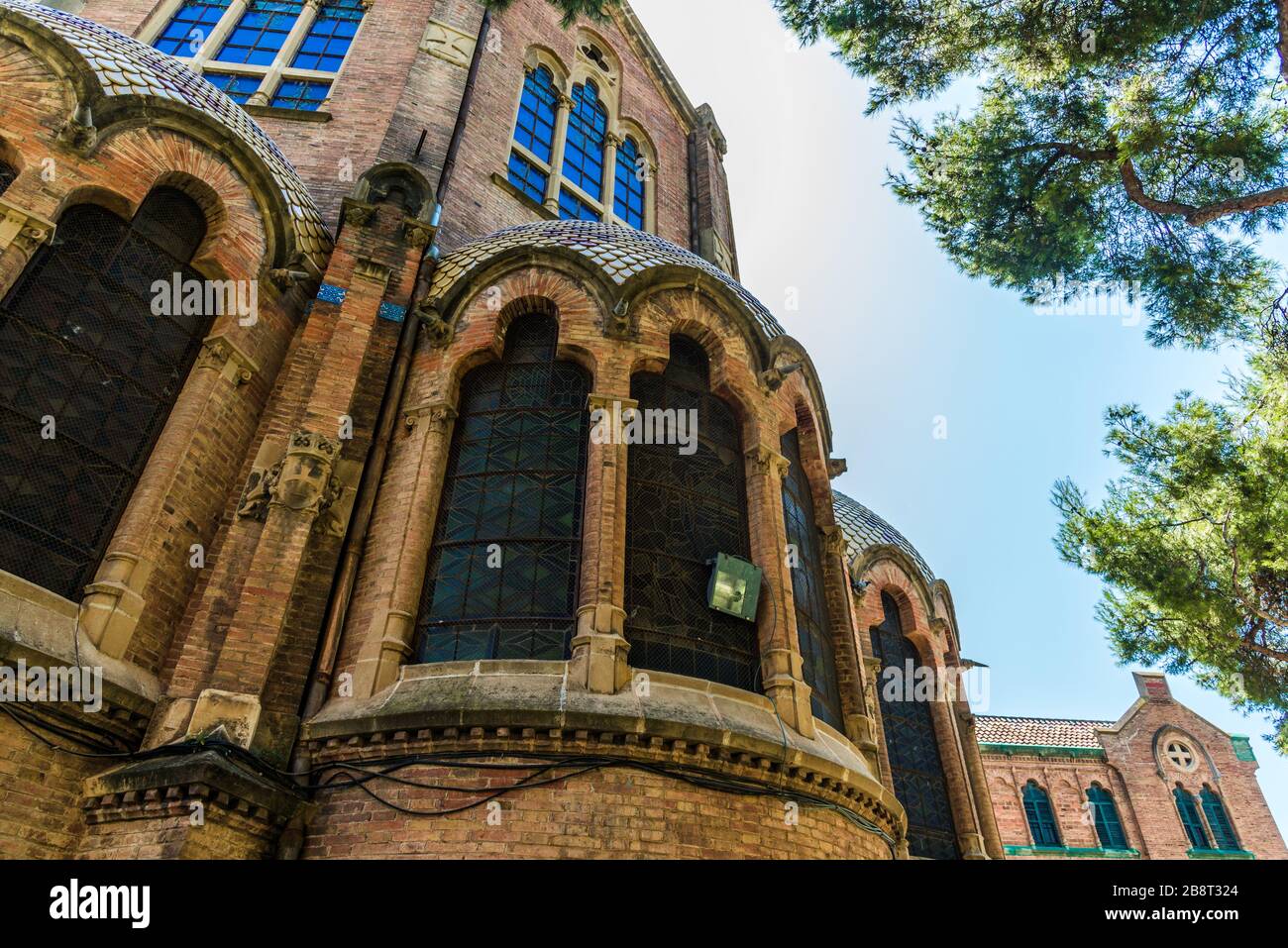 Complex of buildings of Hospital Sant Pau, modernism architecture, in ...