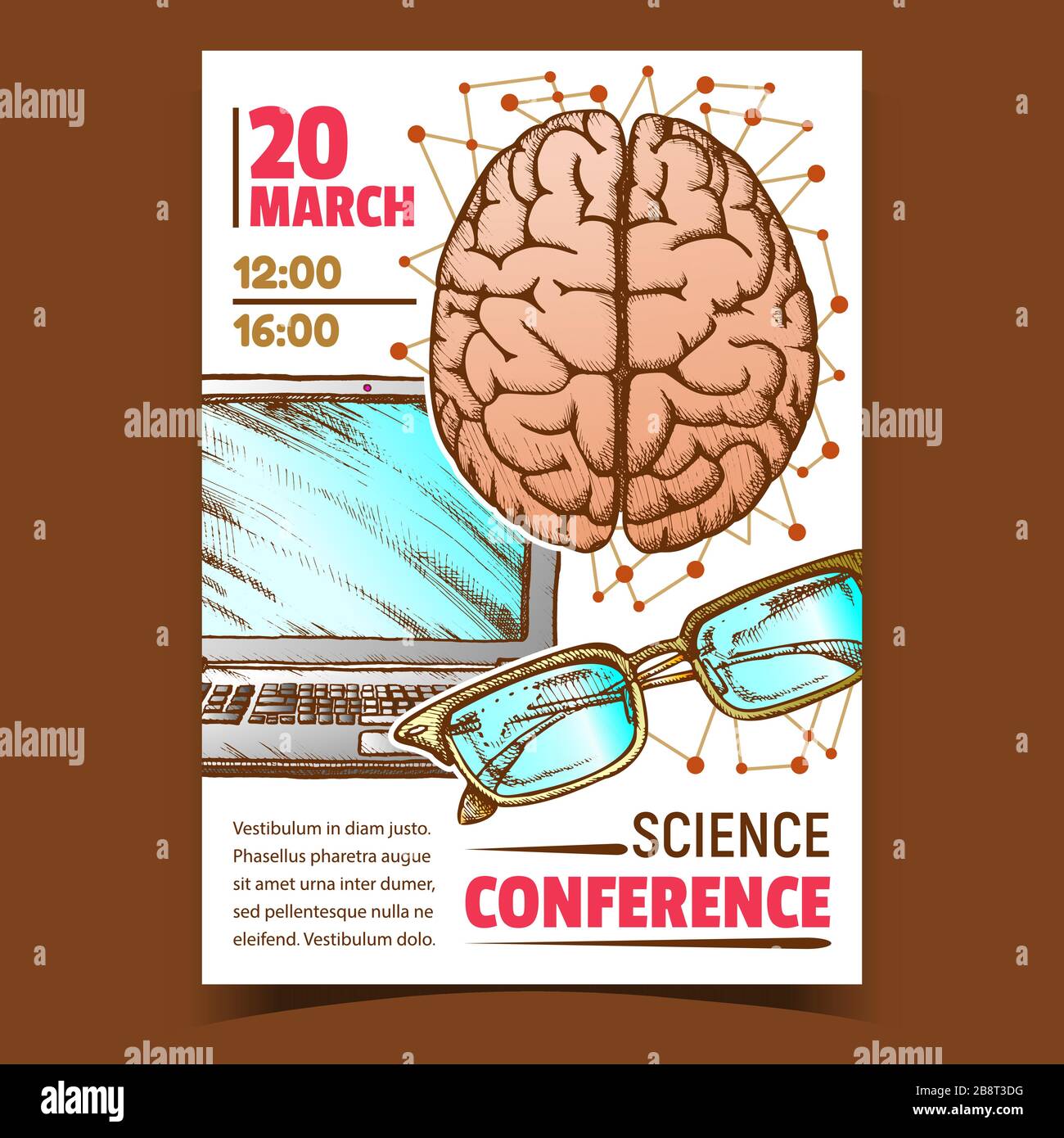 Medicine Science Conference Promo Poster Vector Stock Vector Image ...