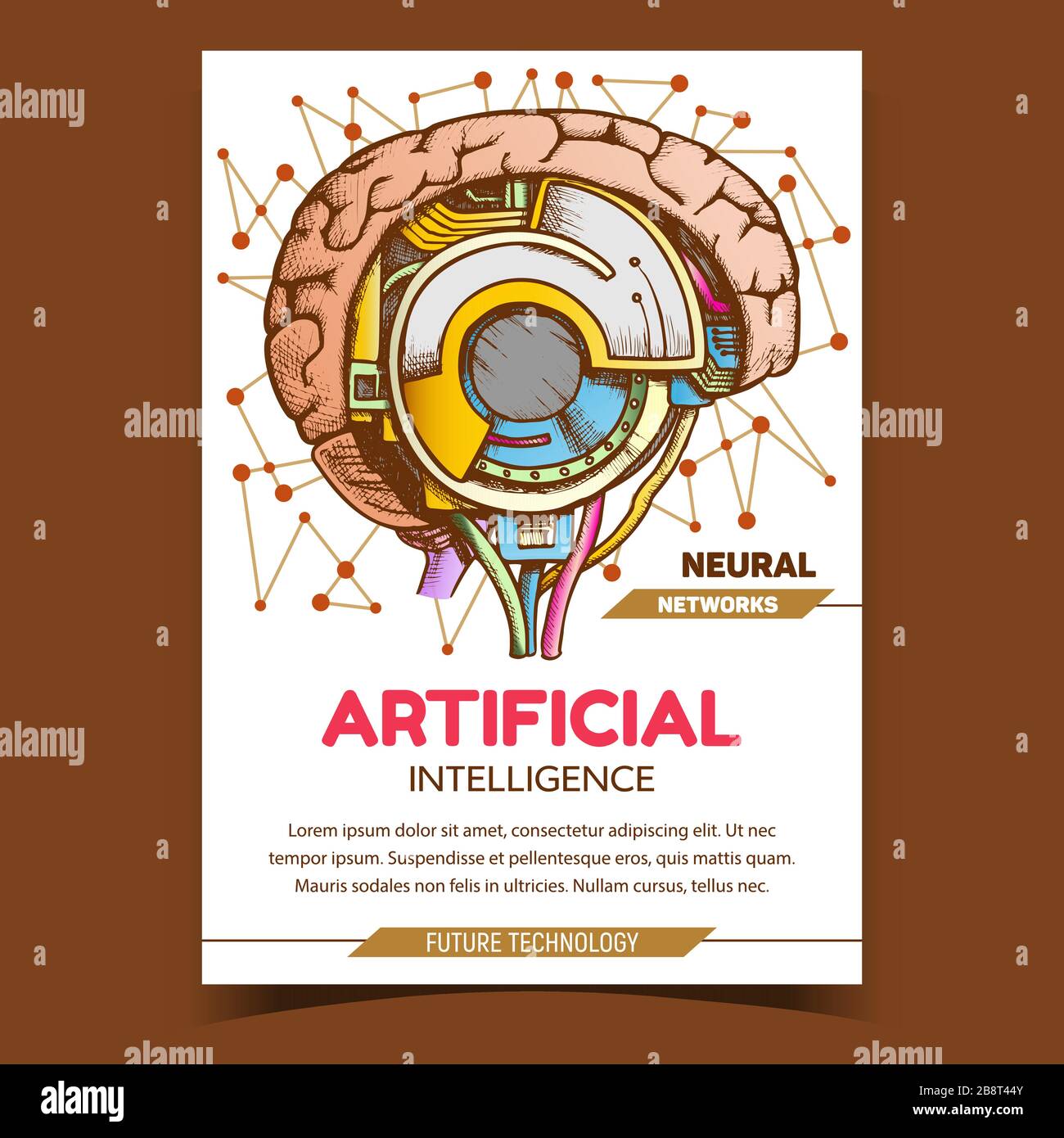 Artificial Intelligence Advertising Banner Vector Stock Vector Image ...