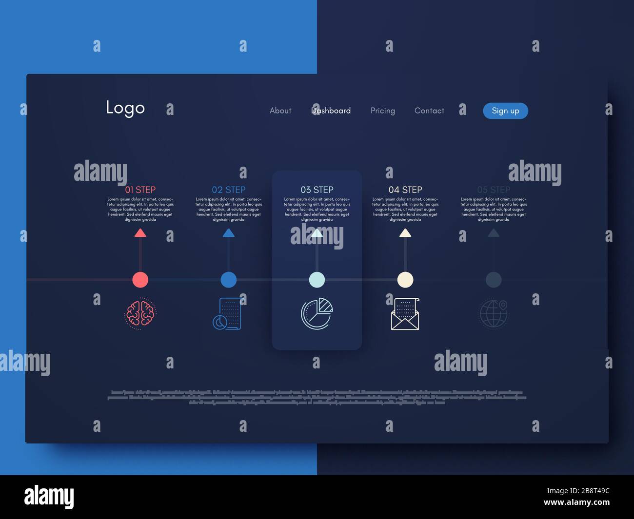 Vector graphic infographics. Template for creating mobile applications ...