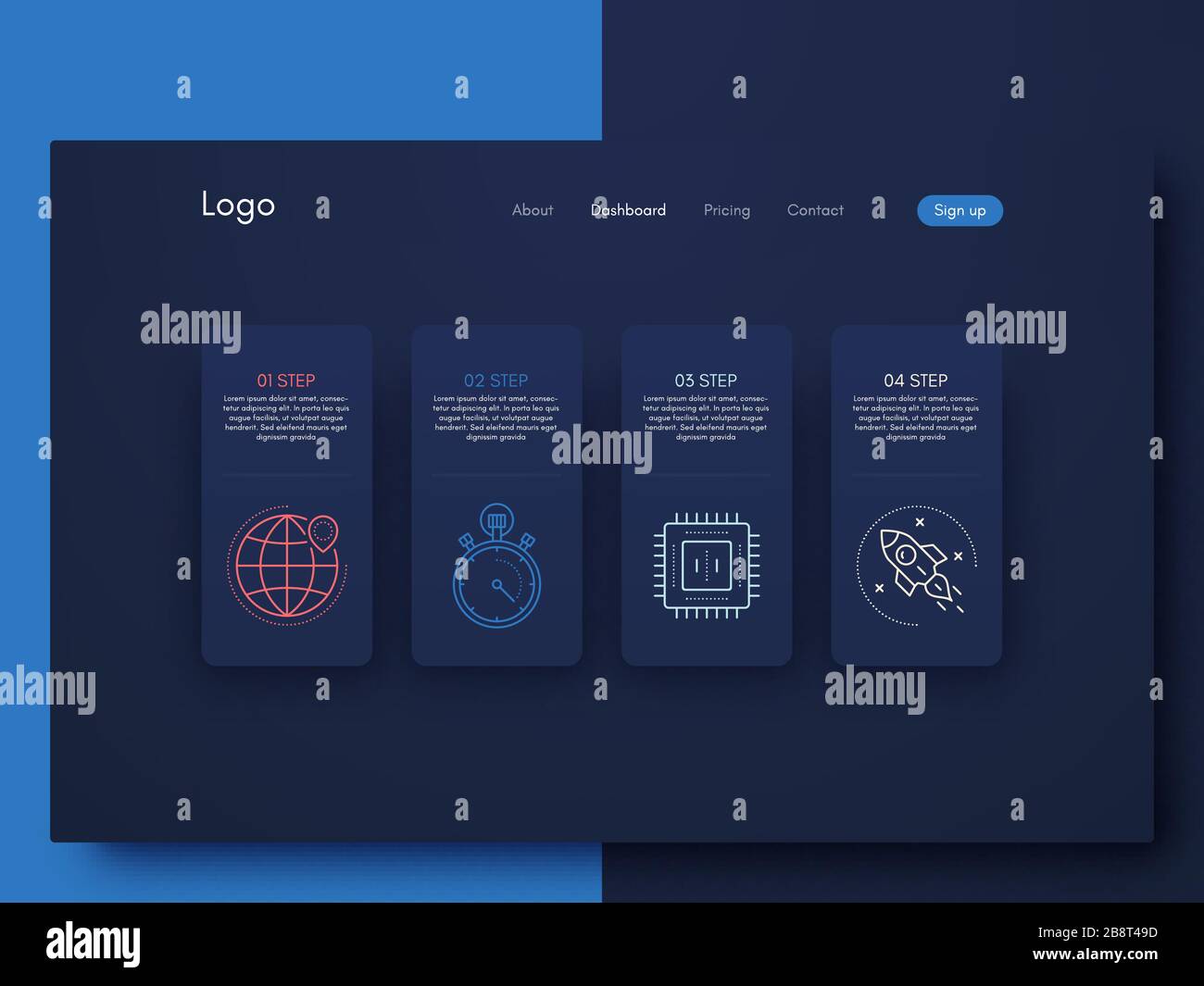 Vector graphic infographics. Template for creating mobile applications ...