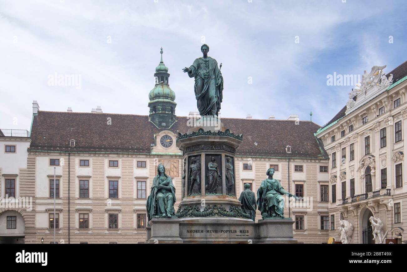 Vienna, Austria. Monument to Emperor Franz I of Austria in the Innerer ...