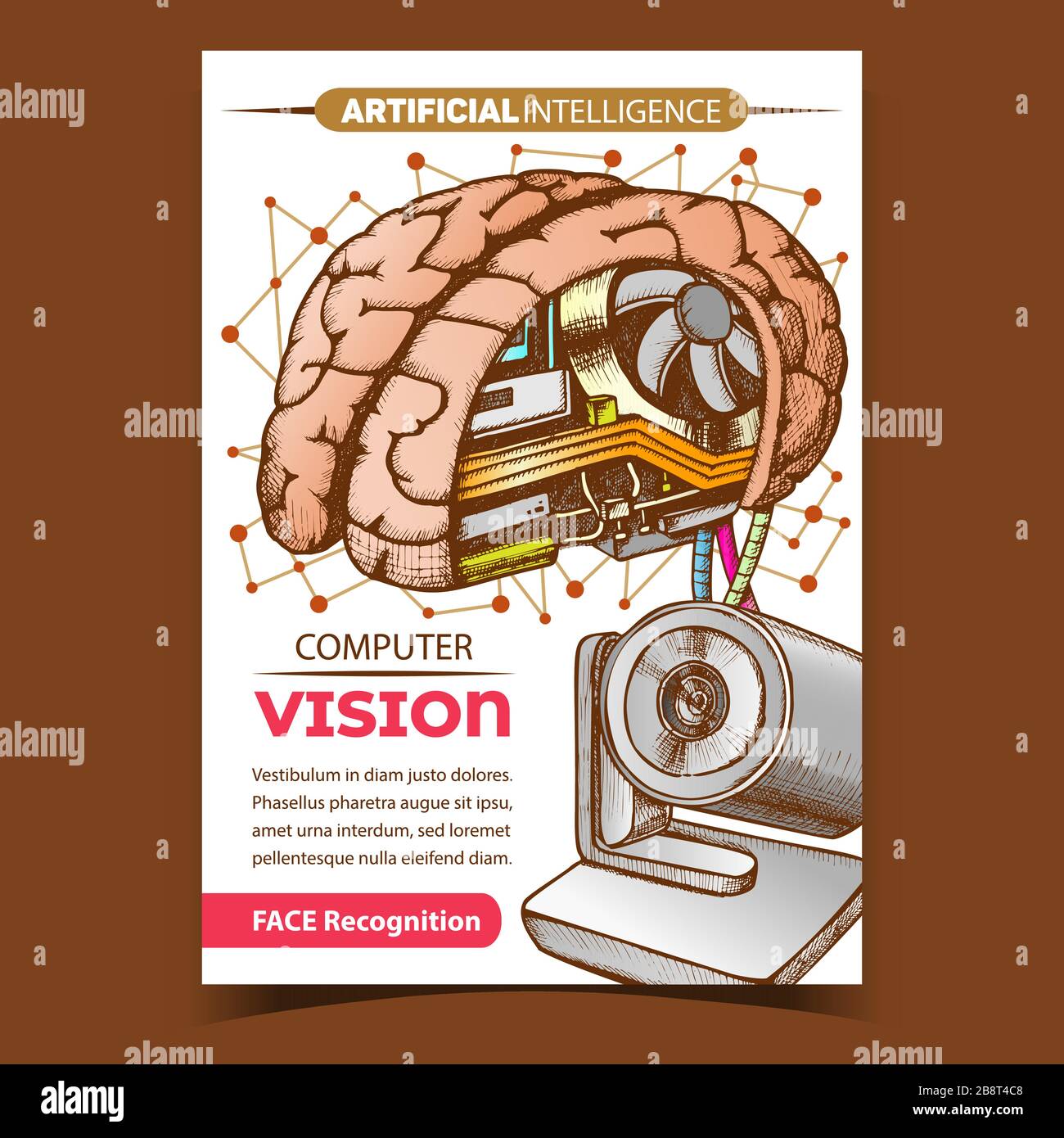 Computer Vision Creative Advertising Banner Vector Stock Vector Image ...