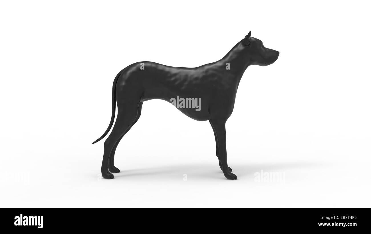 3D rendering of an animal pet watch dog computer generated model Stock ...