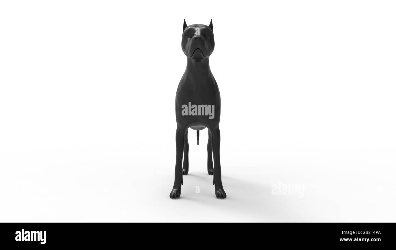 3D rendering of an animal pet watch dog computer generated model Stock ...