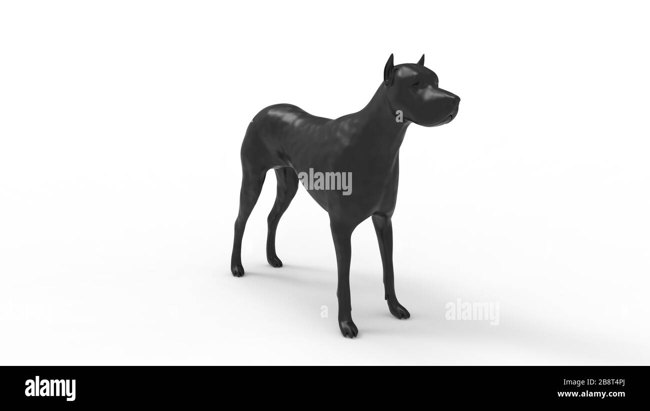 3D rendering of an animal pet watch dog computer generated model Stock ...