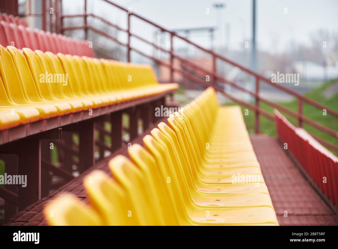 empty seats in the stands of a sports stadium Stock Photo - Alamy