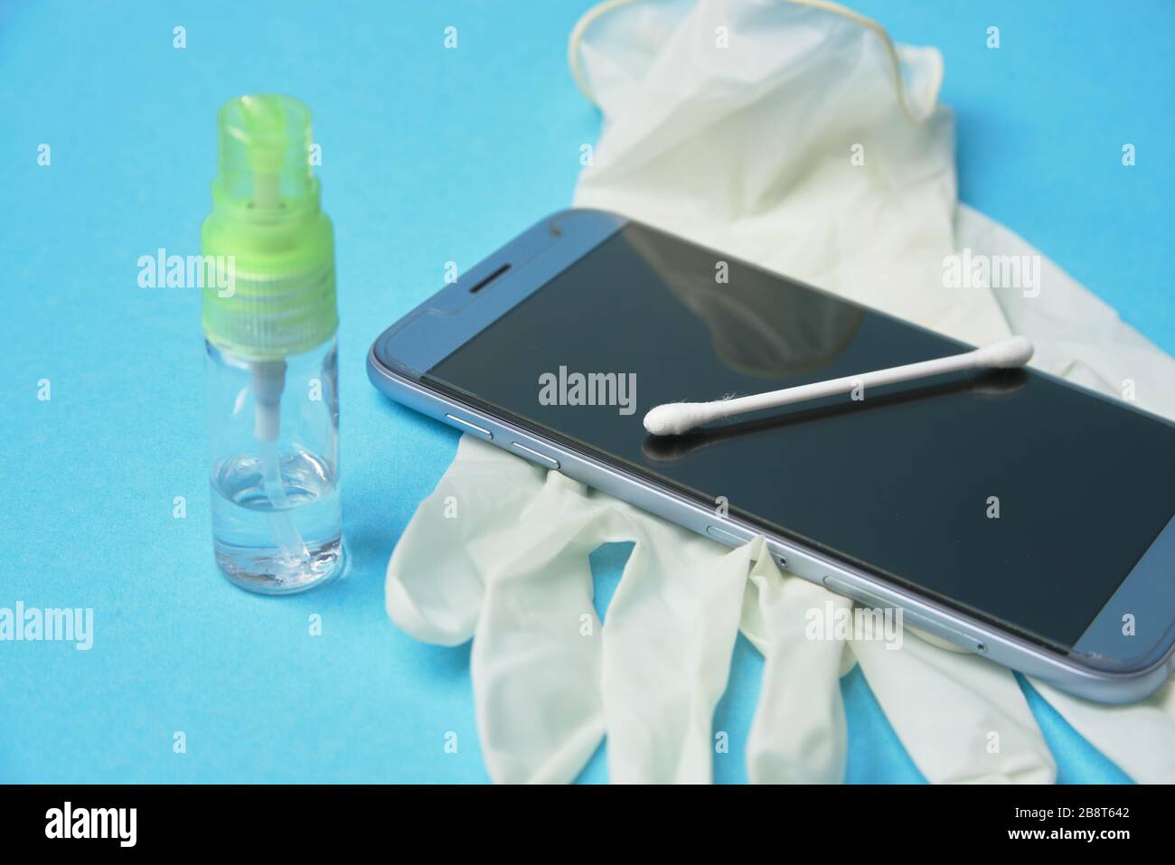 smartphone disinfection. sanitizer virus spray. smartphone disinfection ...