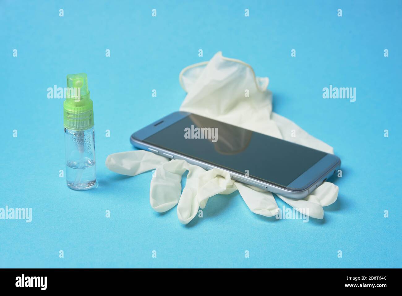 smartphone disinfection. sanitizer virus spray. smartphone disinfection ...