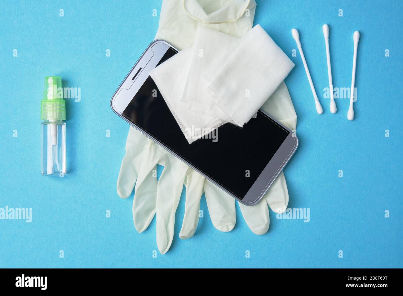 smartphone disinfection. sanitizer virus spray. smartphone disinfection ...