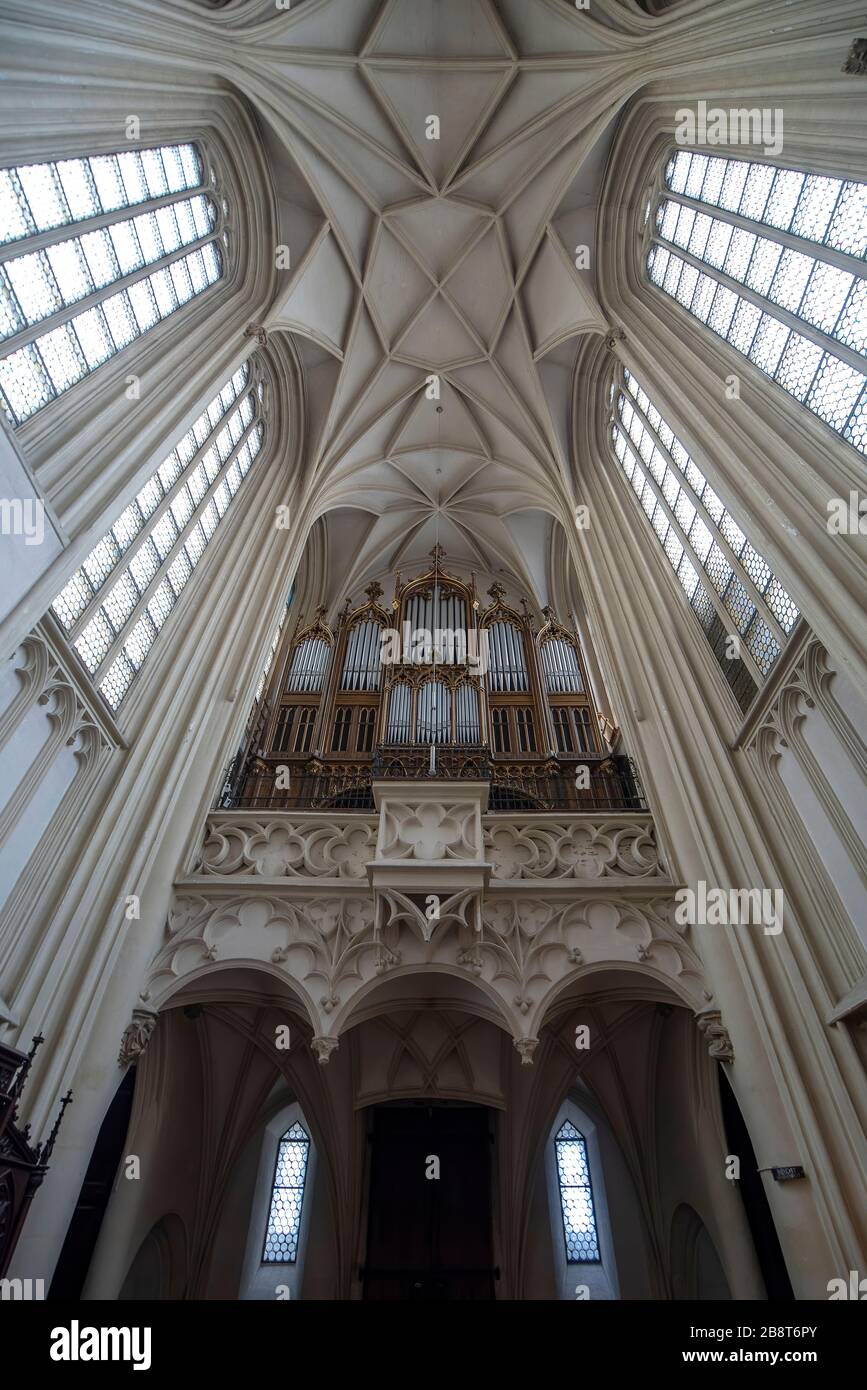 Vienna, Austria. Interior of Maria am Gestade church. Famous gothic ...