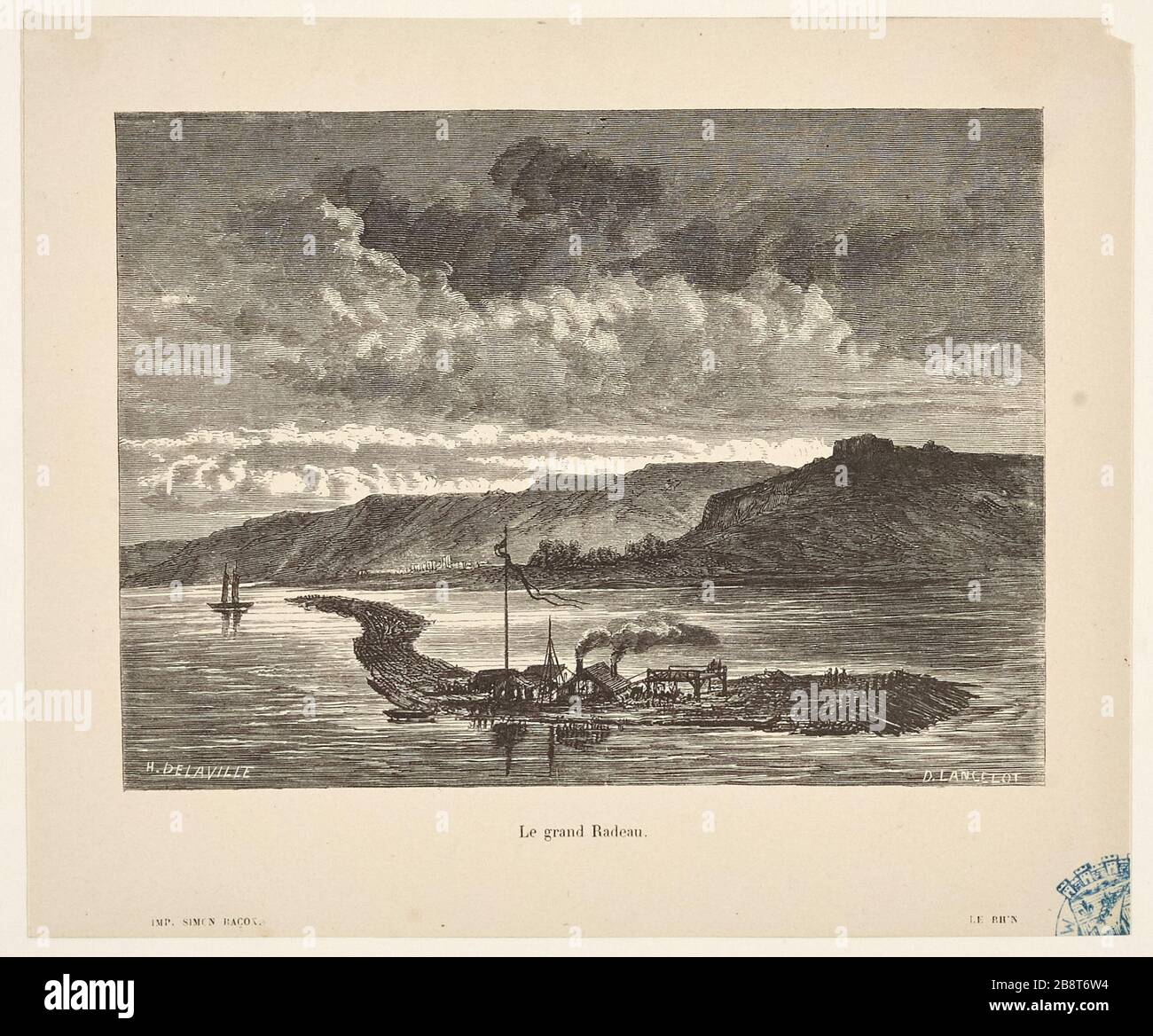 [The Rhine. Letters to a Friend, Vol. 2] The large raft Stock Photo - Alamy