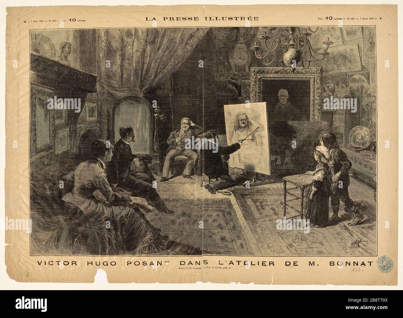 Behind the scenes of the show. Victor Hugo posing in the studio of M ...