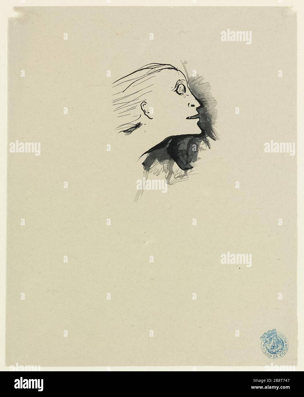 Female profile art hi-res stock photography and images - Alamy