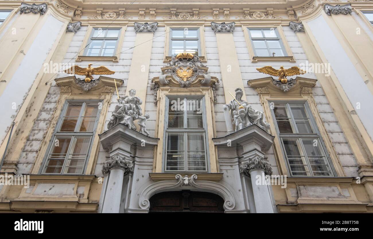 The Altes Rathaus (Old city hall) in the old town of Vienna, Austria ...
