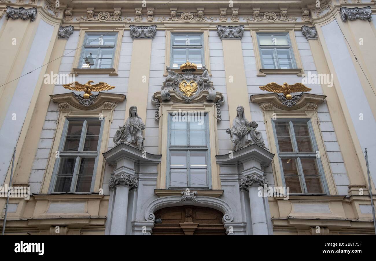 The Altes Rathaus (Old city hall) in the old town of Vienna, Austria ...