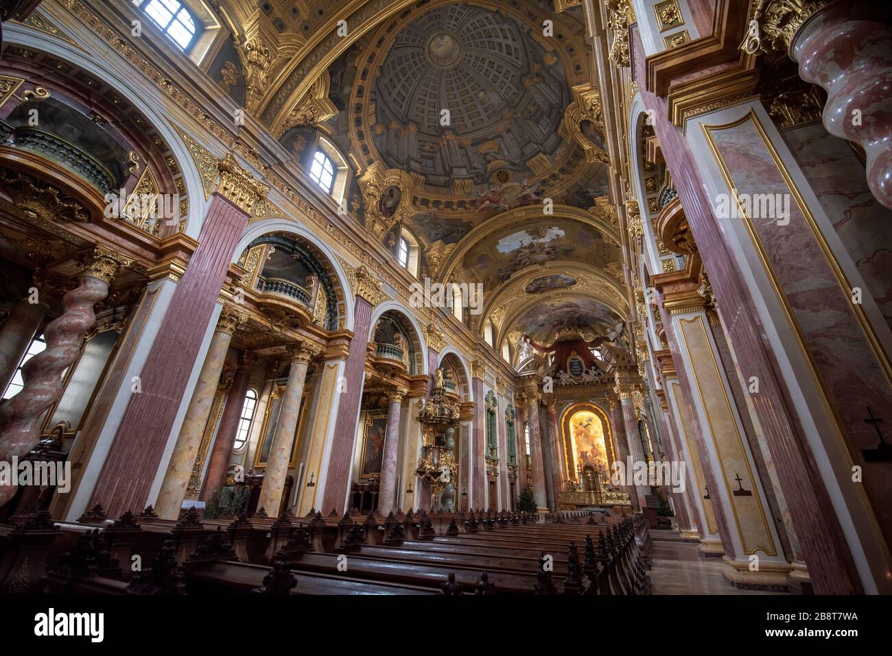 Vienna, Austria. Jesuit Church (Jesuitenkirche) interior, also known as ...