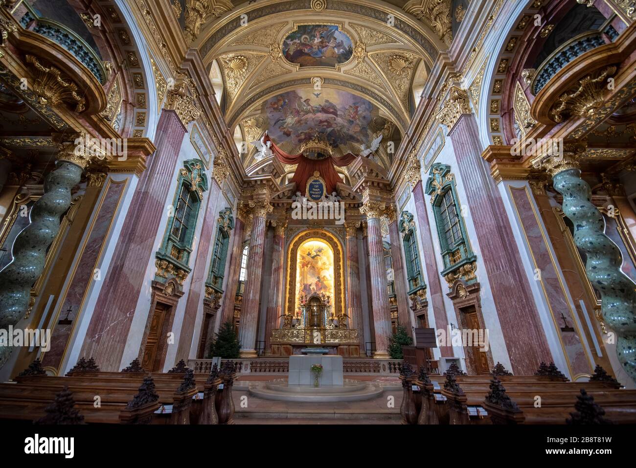 Vienna, Austria. Jesuit Church (Jesuitenkirche) interior, also known as ...