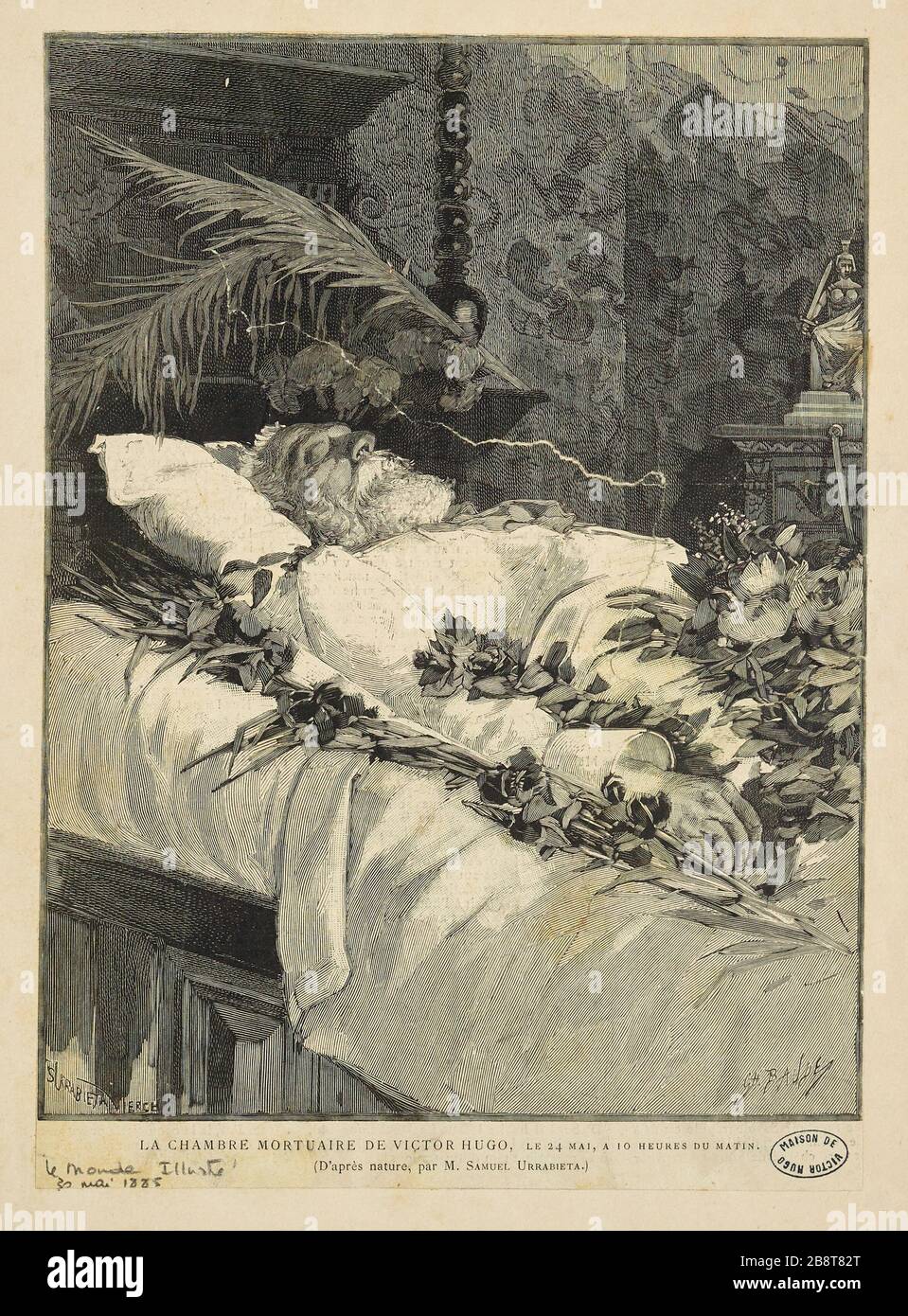 The death chamber of Victor Hugo, May 24 at 10 am Stock Photo - Alamy