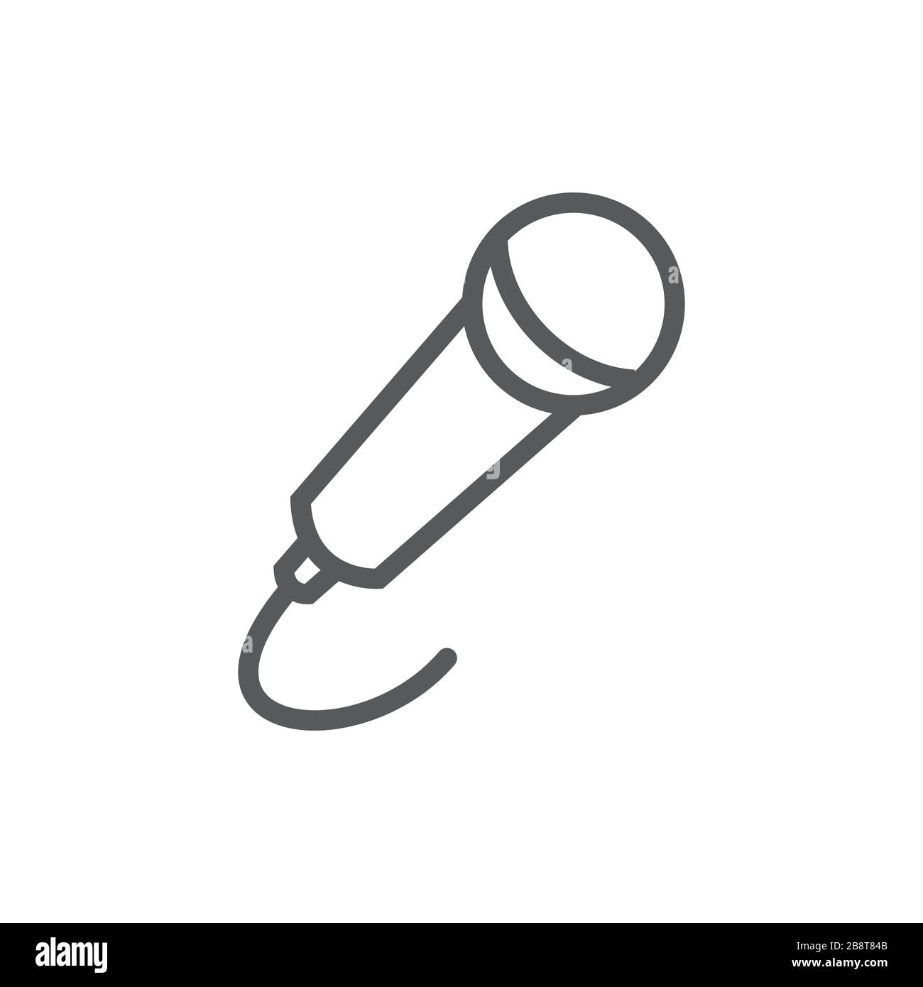 Microphone Line Icon on white background Stock Vector Image & Art - Alamy