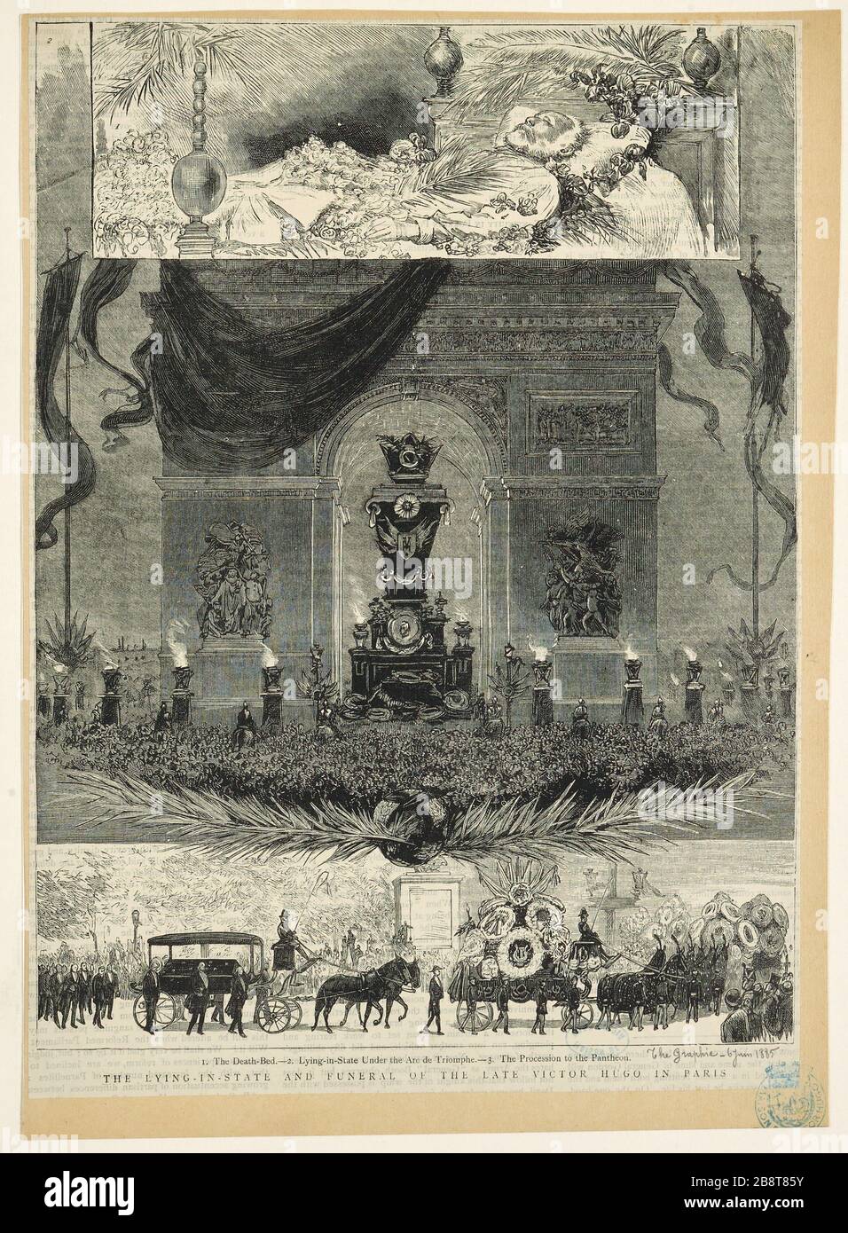 The lying-in- state and funeral of the late Victor Hugo in Paris Stock ...
