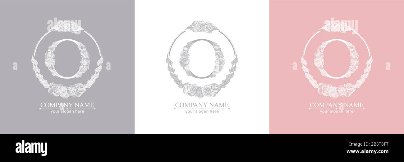Letter O logo or monogram. For your business. Vector sign. Floral style ...
