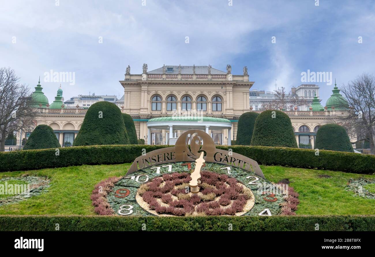 Vienna, Austria. Kursalon Hubner, a music hall in Stadtpark (City Park) in Wien. Designed by ...