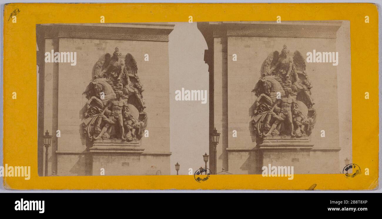 Bas-relief of the Arc de Triomphe Etoile. Bas-relief of the Arc de Triomphe de l'Etoile, 8th ...