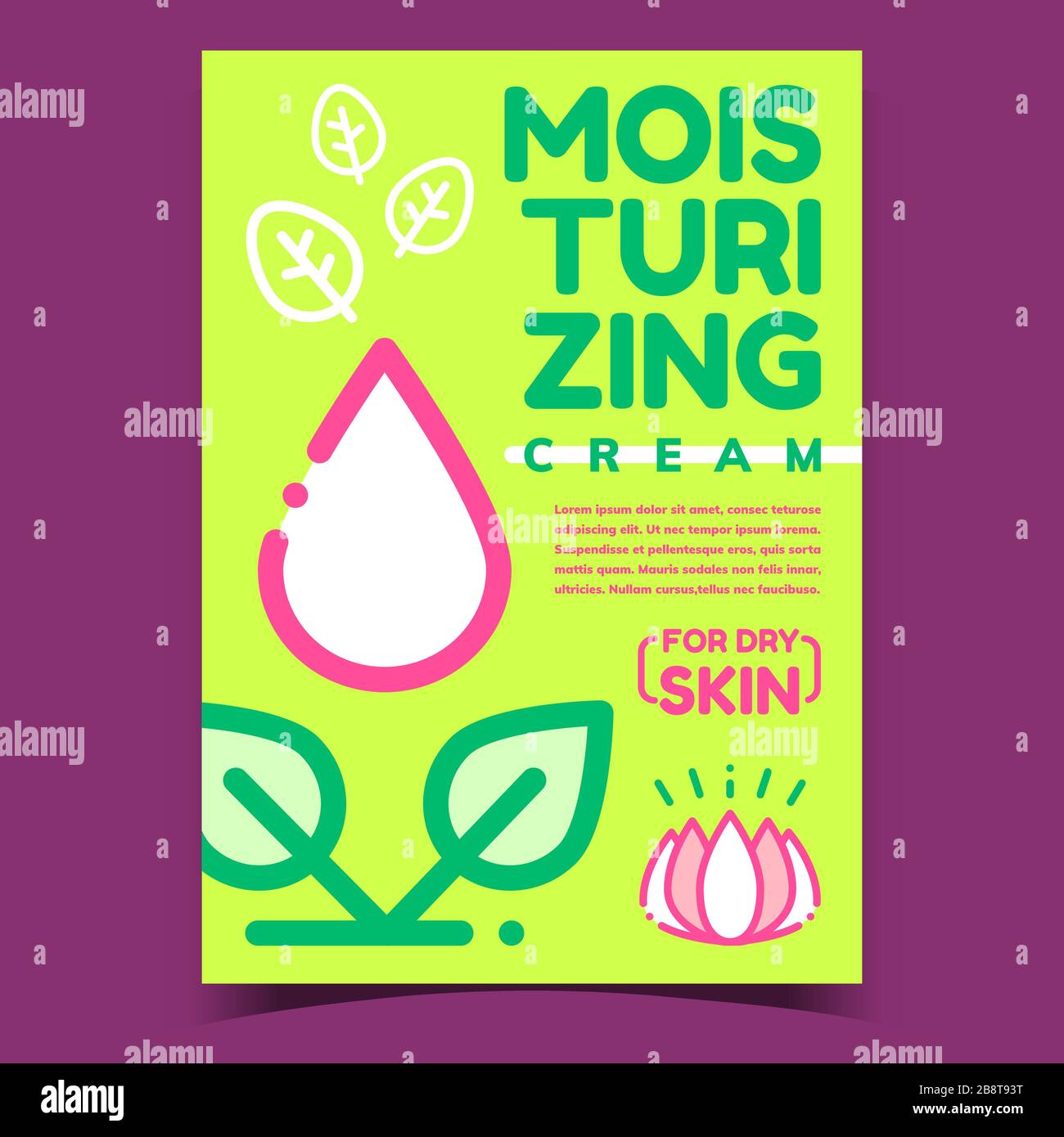 Moisturizing Cream Promo Advertising Banner Vector Stock Vector Image ...
