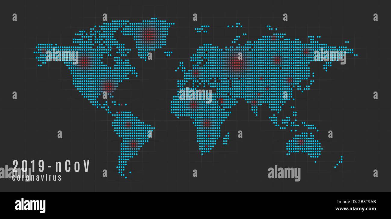 Covid-19 Coronavirus infection on the world map Stock Photo - Alamy