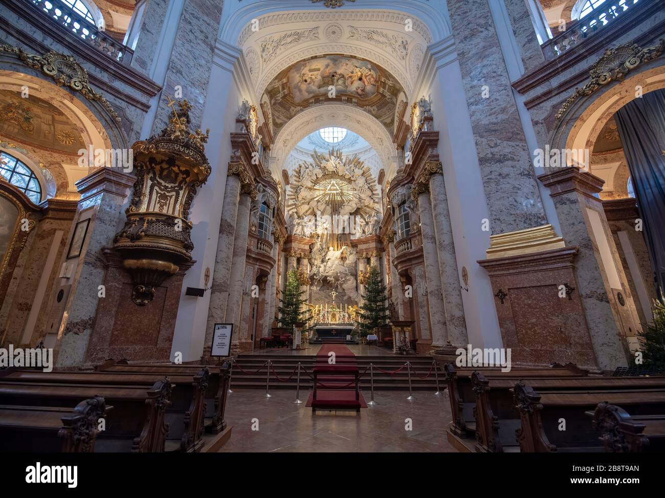 Karlskirche interior vienna austria hi-res stock photography and images ...
