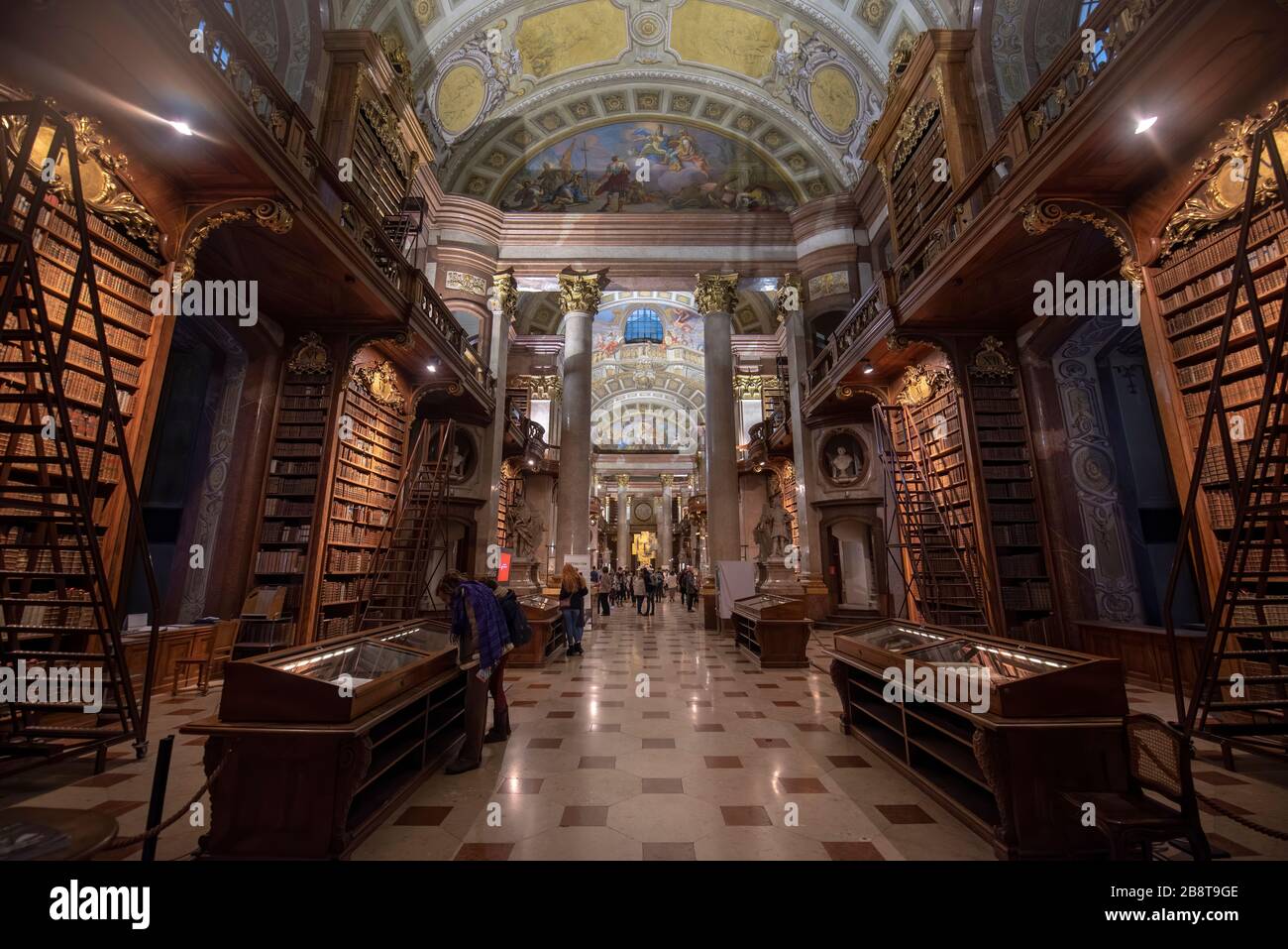 Vienna, Austria - Interior of the Austrian National Library located in ...