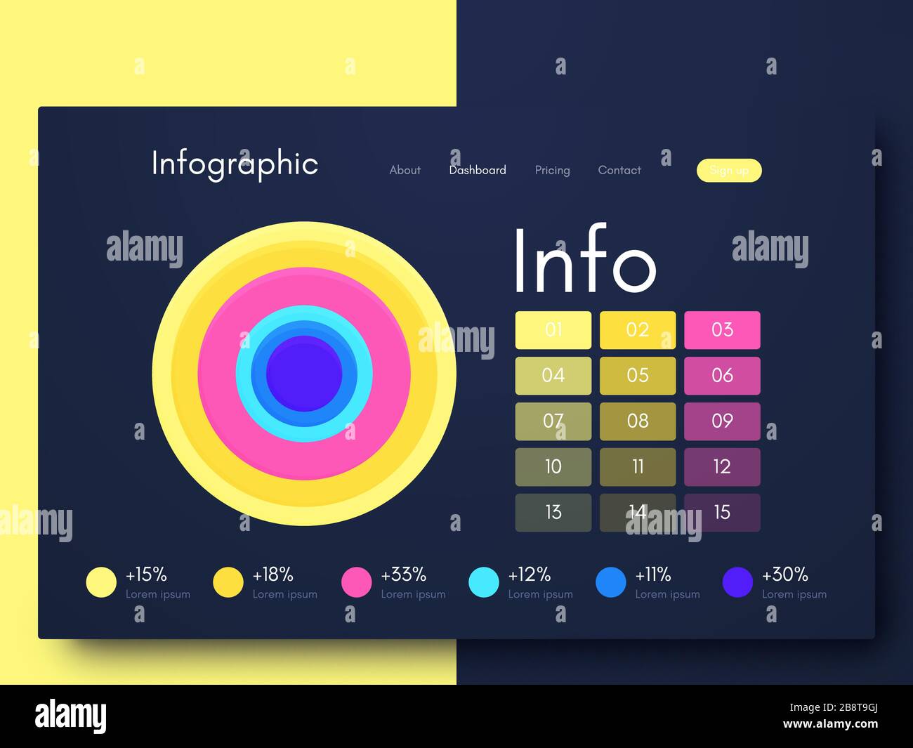 Vector graphic infographics. Template for creating mobile applications ...