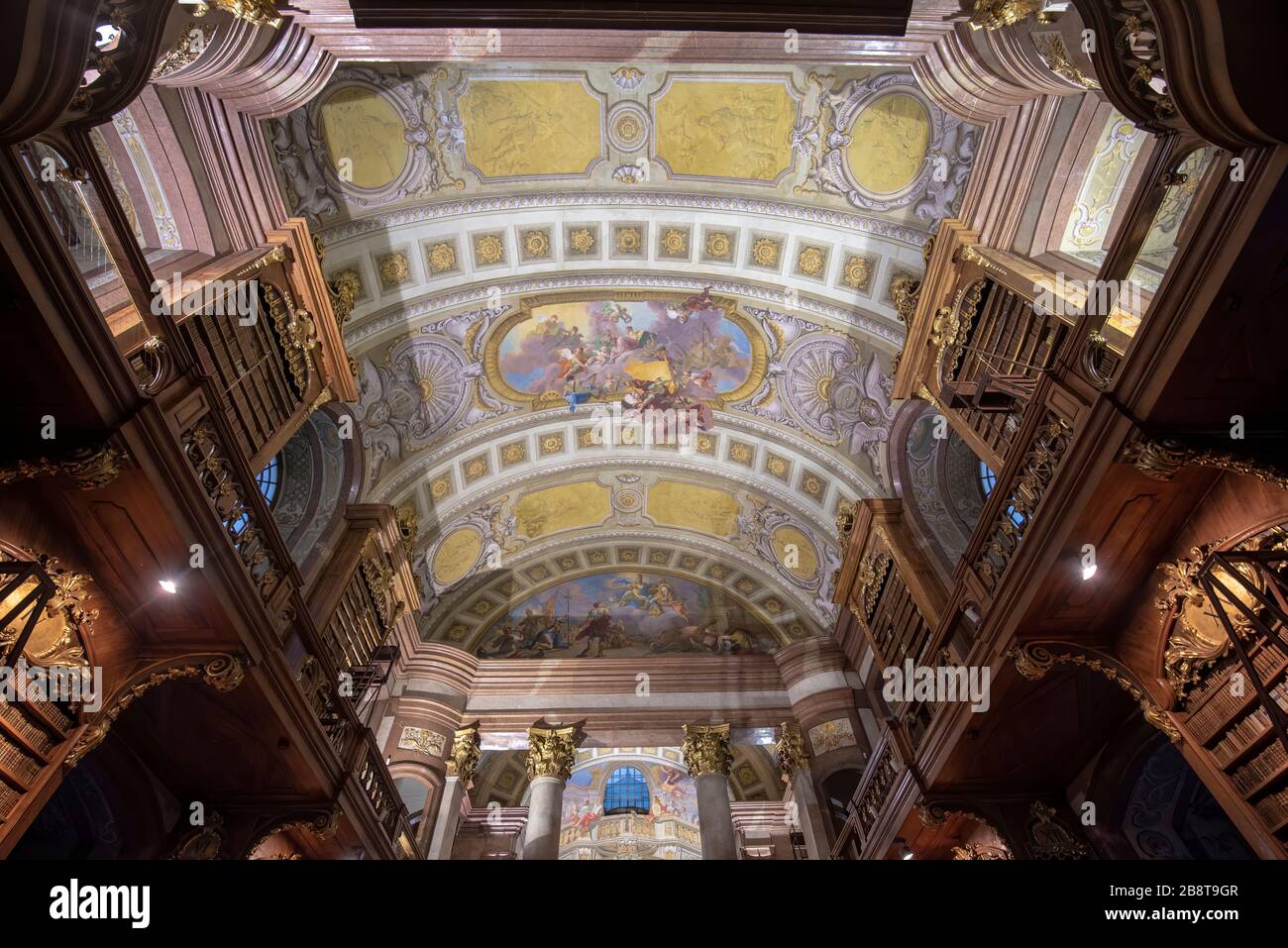 Vienna, Austria - Interior of the Austrian National Library located in ...