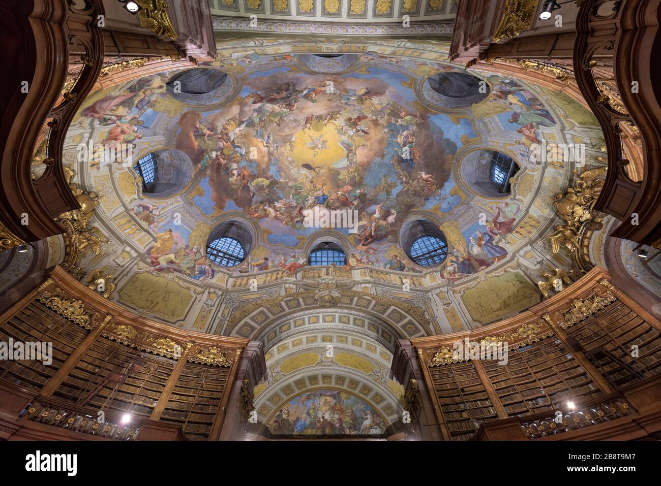 Vienna, Austria - Interior of the Austrian National Library located in ...